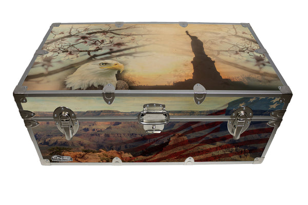 Americana Home Décor Storage Trunk|American Scenery